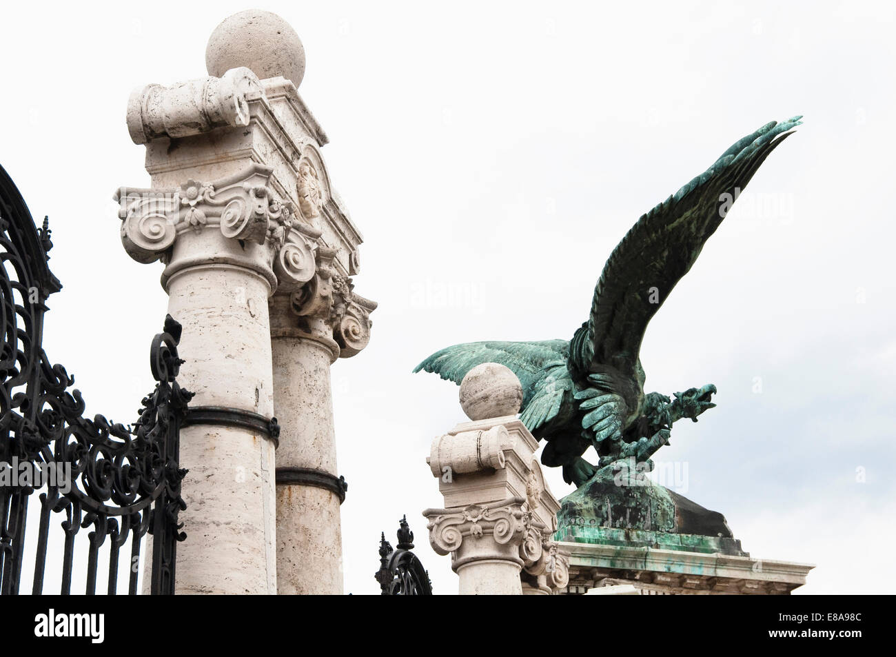 Statue of Turul bird, Budapest, Hungary Stock Photo - Alamy