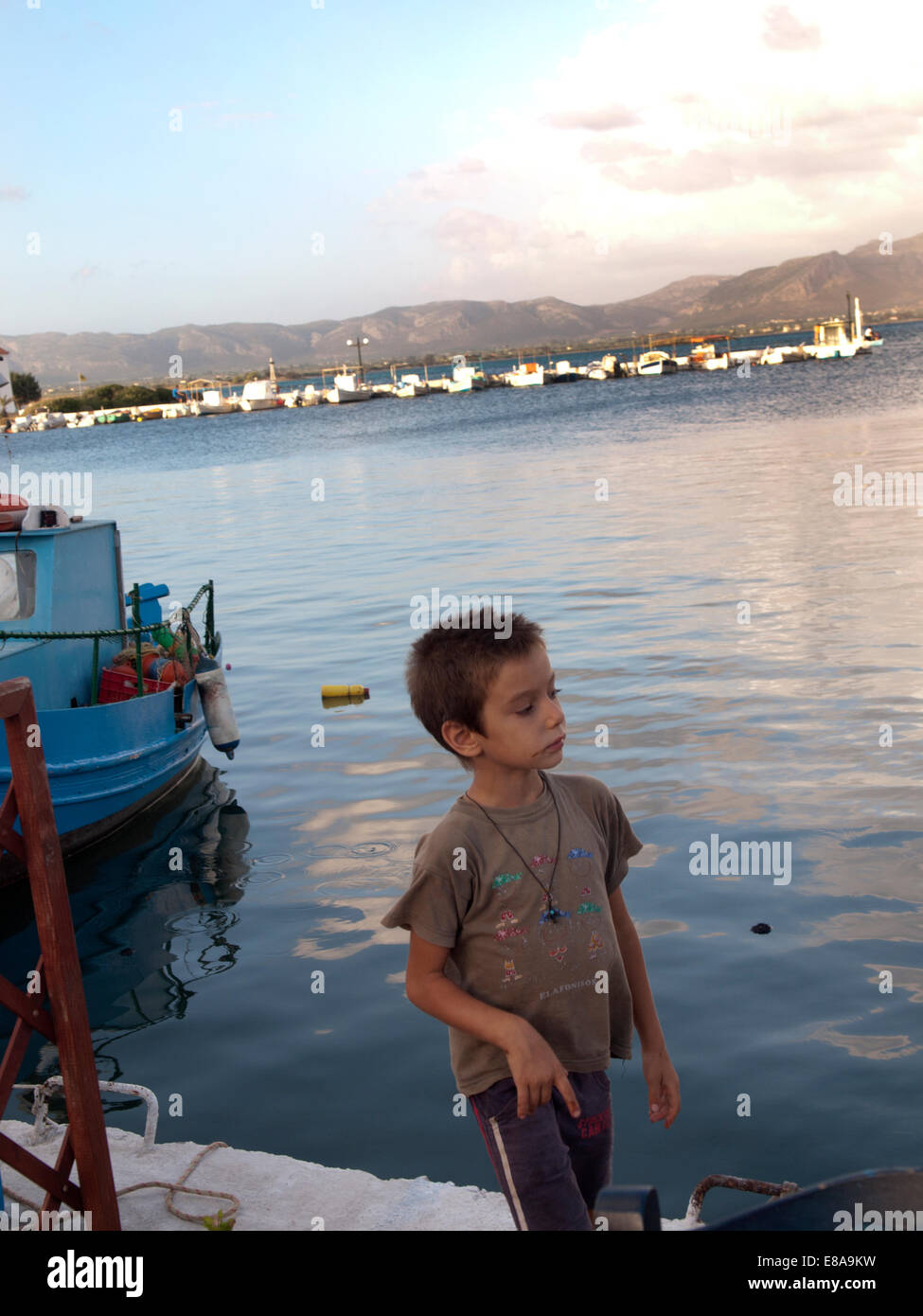 Greek boy fishing hi-res stock photography and images - Alamy