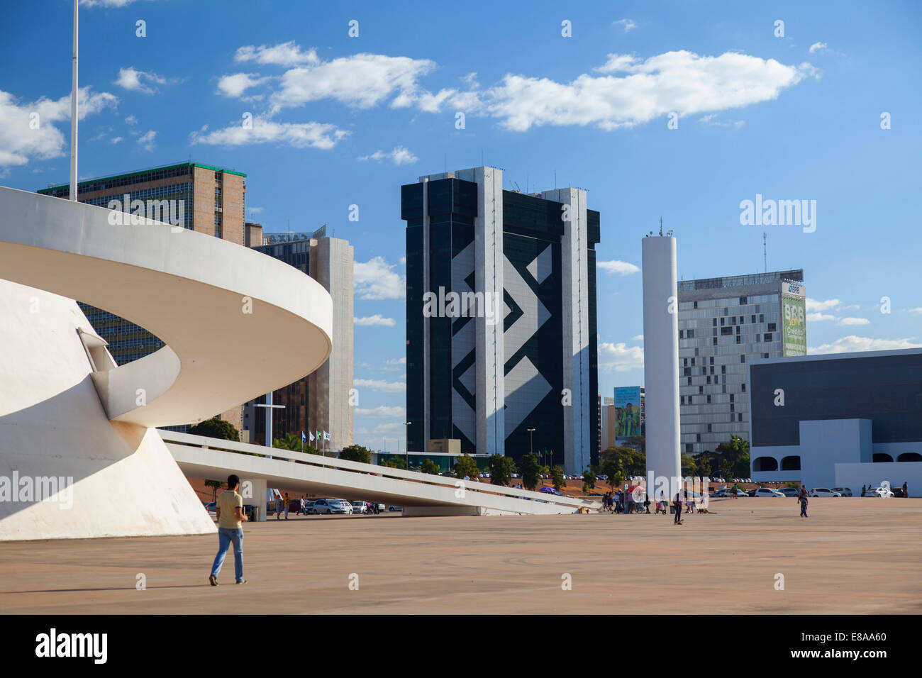 National Congress and National Library, Brasilia, Federal District ...
