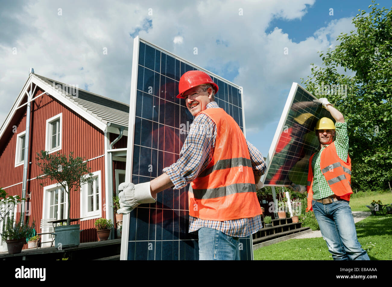 Installing solar panel hi-res stock photography and images - Alamy