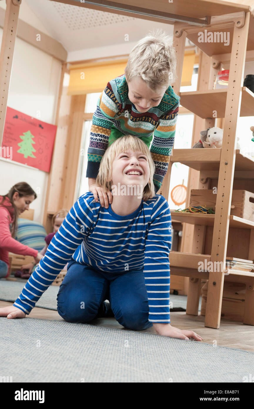 Two brothers playing together Stock Photo - Alamy