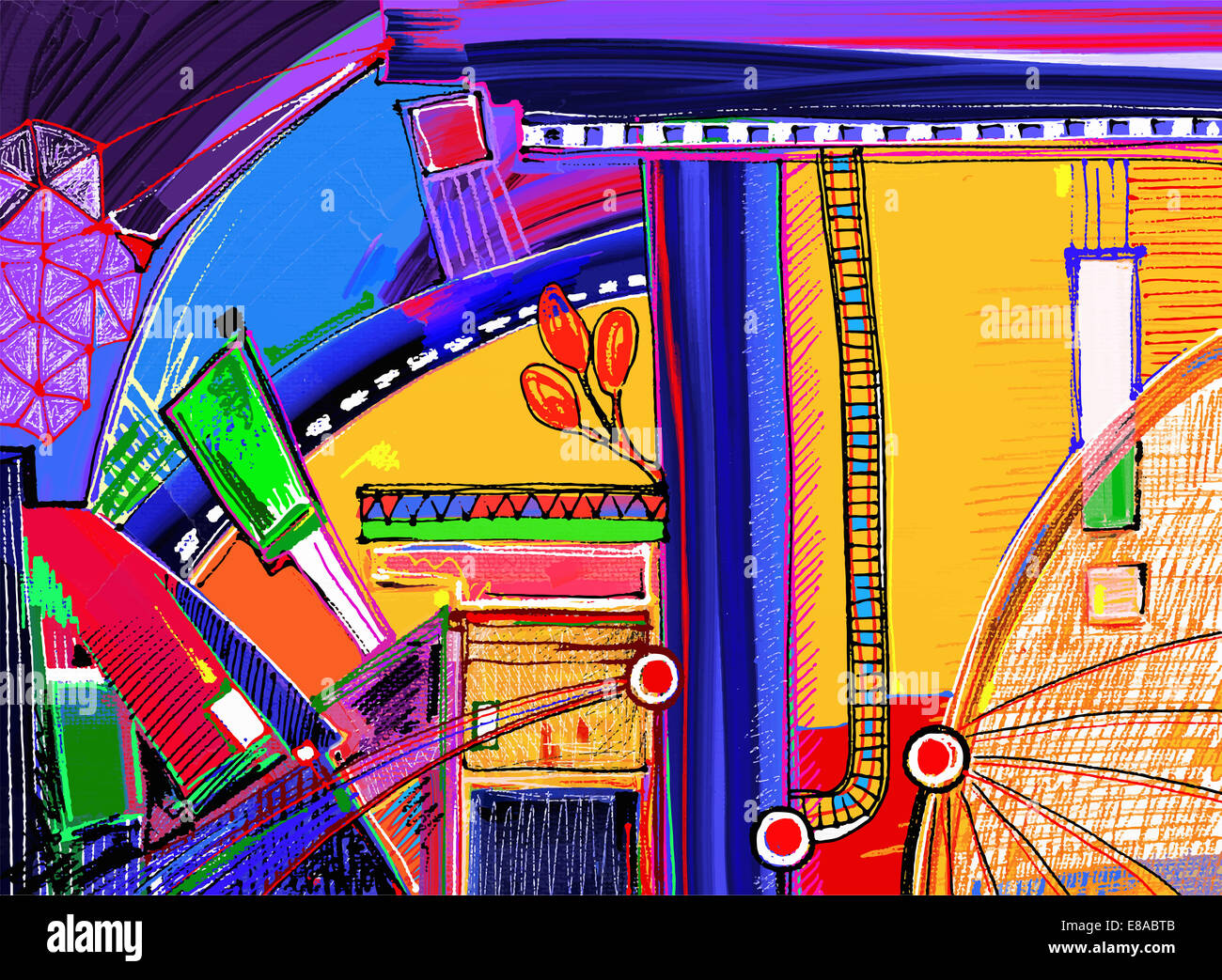 digital abstract painting composition Stock Photo - Alamy