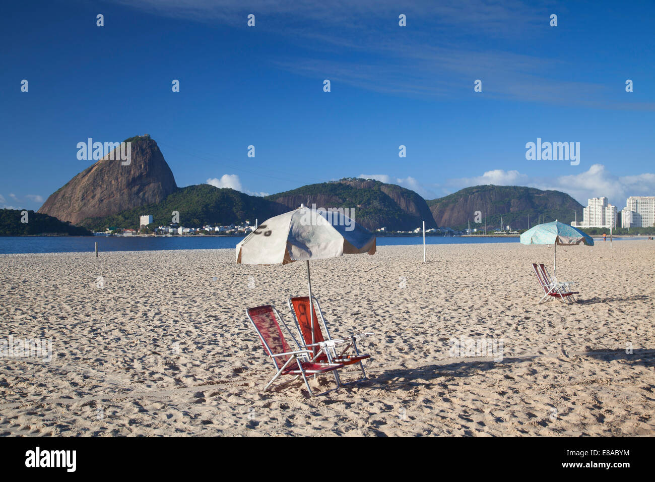 Flamengo Beach and Sugarloaf Mountain, Rio de Janeiro, Brazil Stock ...
