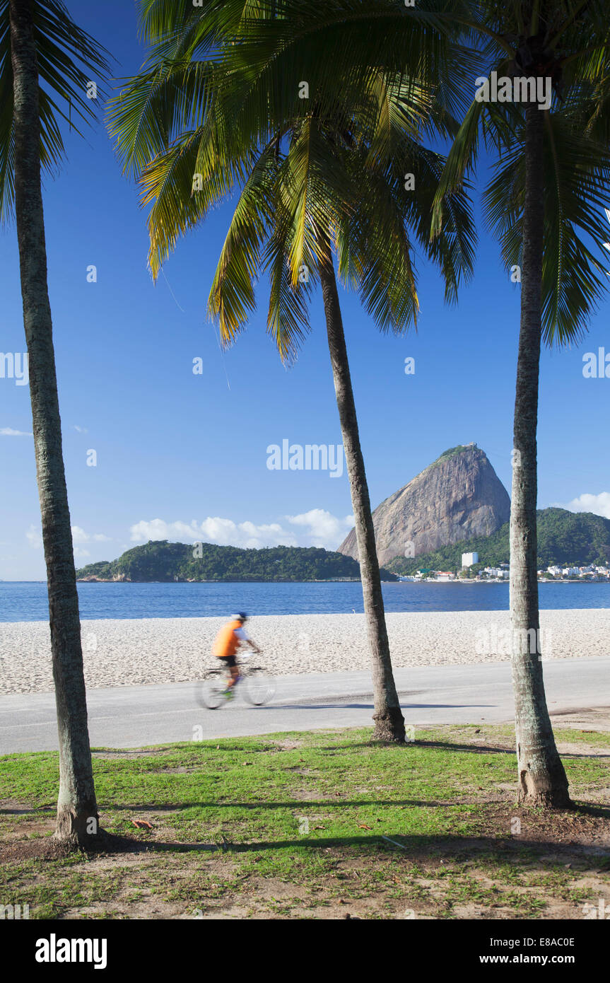 Flamengo Beach and Sugarloaf Mountain, Rio de Janeiro, Brazil Stock ...