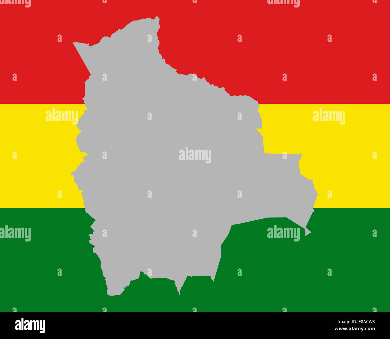 Map and flag of Bolivia Stock Photo - Alamy