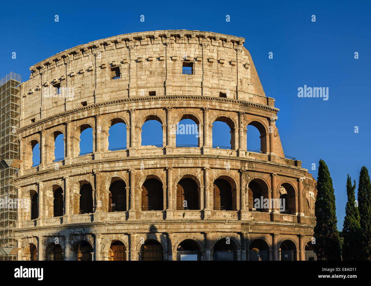 Partial view of Coliseum ruins. Italy, Rome Stock Photo - Alamy