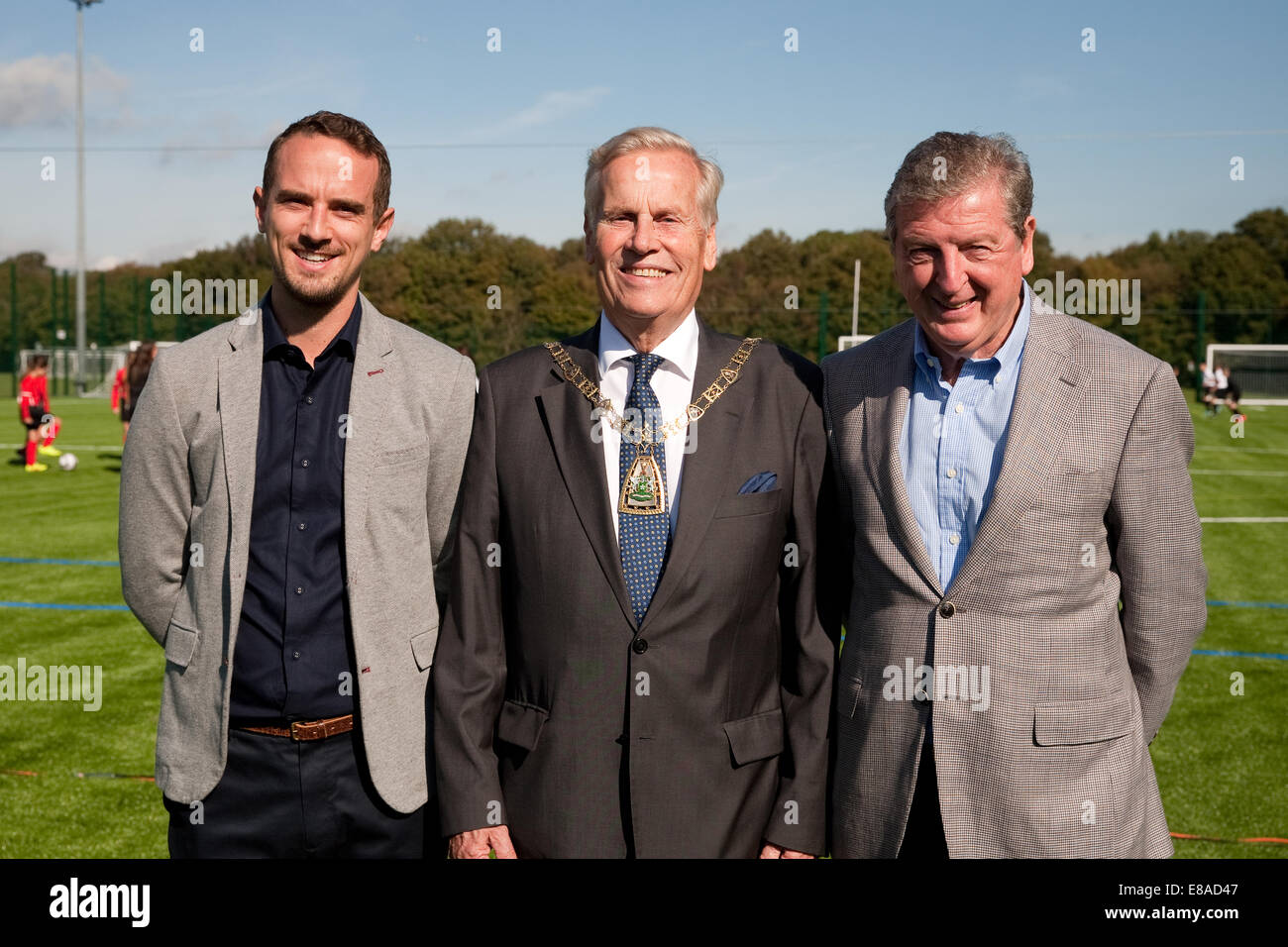 Mark Sampson England Women's team manager, Councillor Julian Benington ...