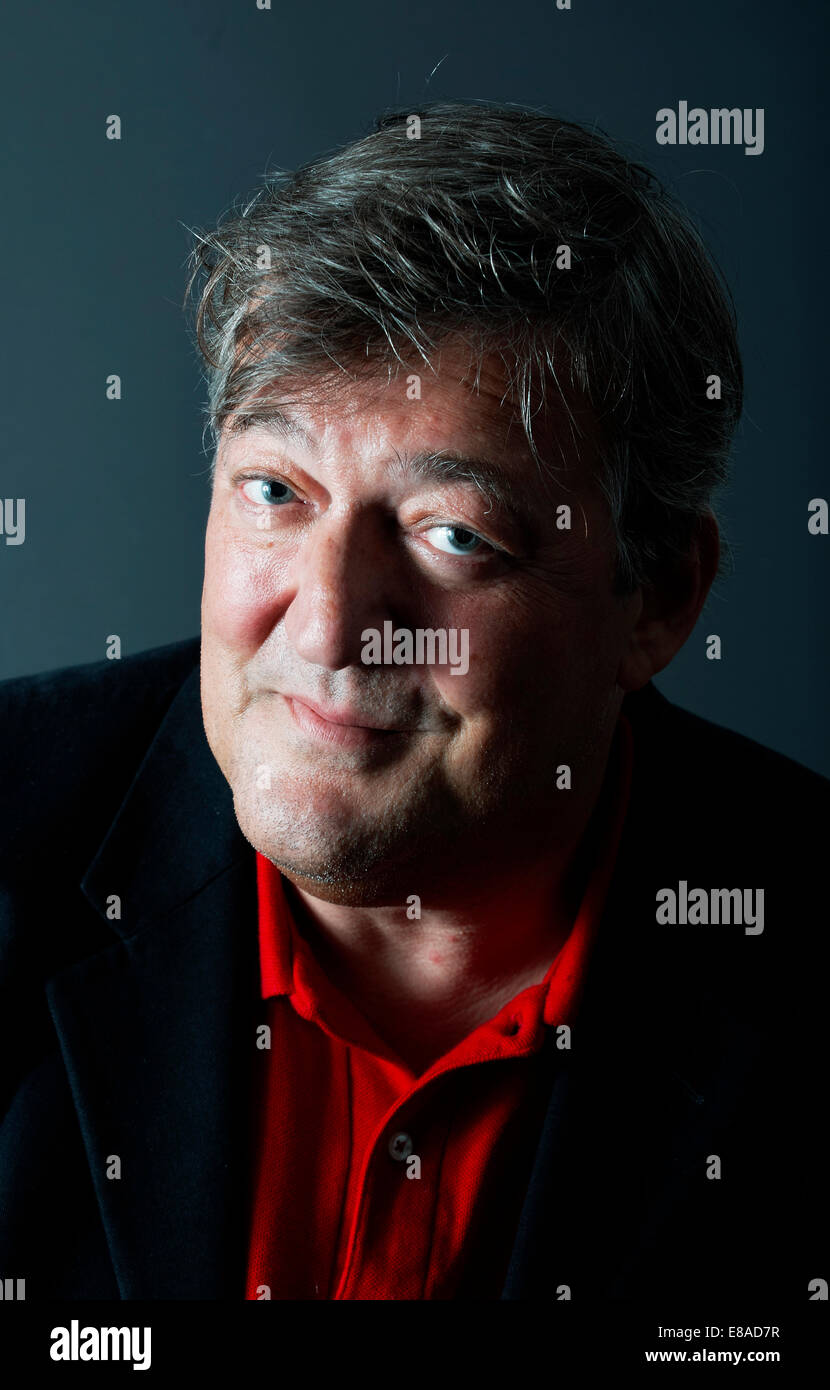 Portrait of Stephen Fry at the Soho Literary Festival 2014 Stock Photo ...