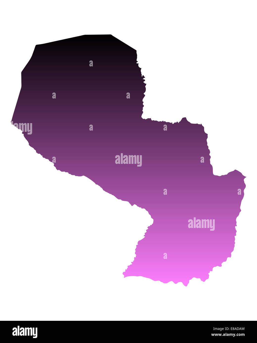 Map of Paraguay Stock Photo - Alamy