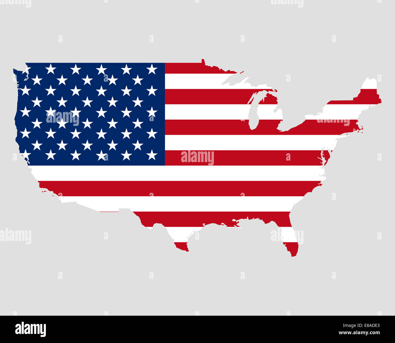 Map and flag of USA Stock Photo - Alamy