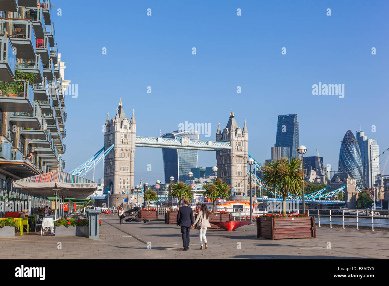 England, London, Tower Bridge and Butlers Wharf Stock Photo - Alamy