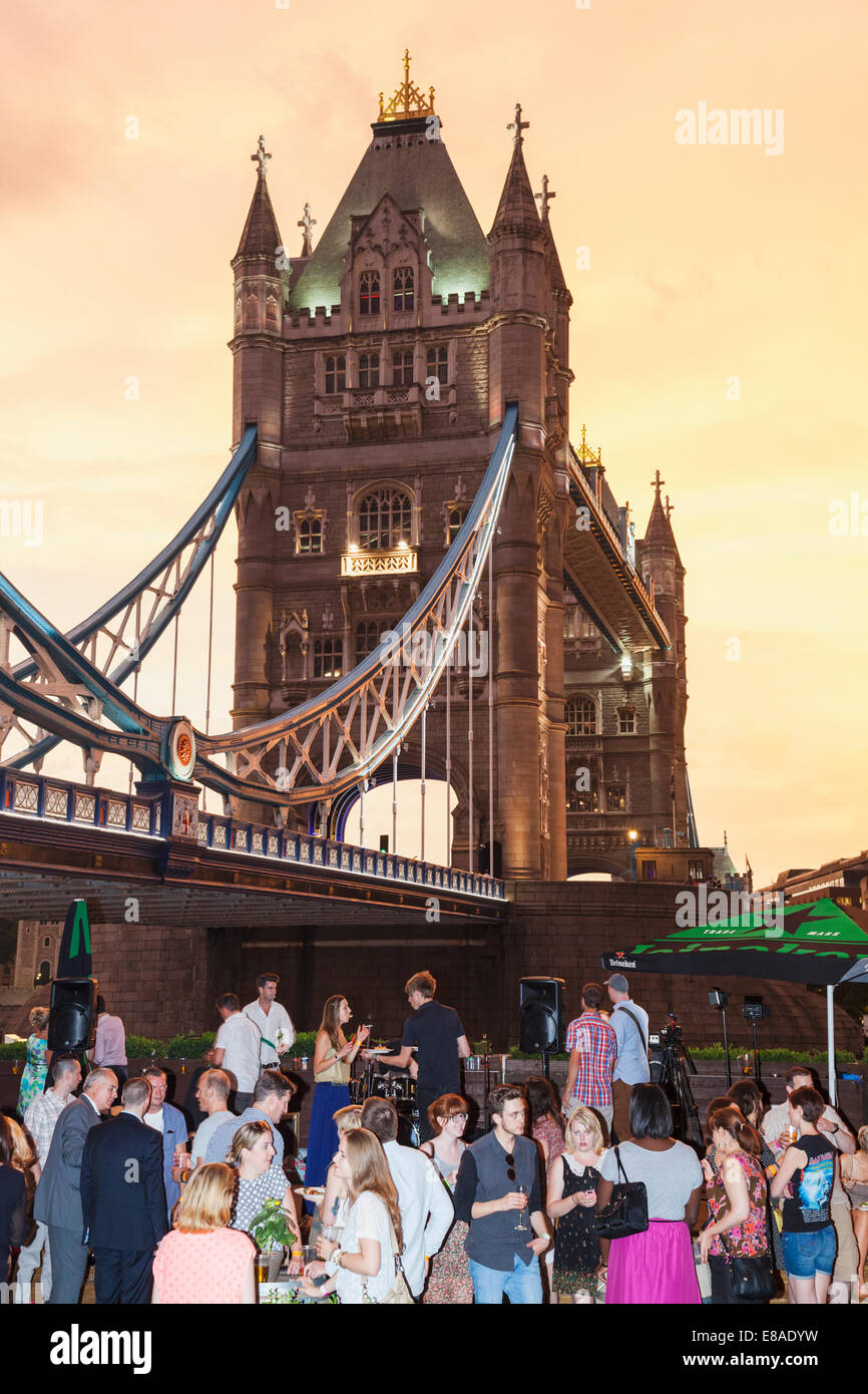England, London, Tower Bridge and Bar Scene Stock Photo - Alamy