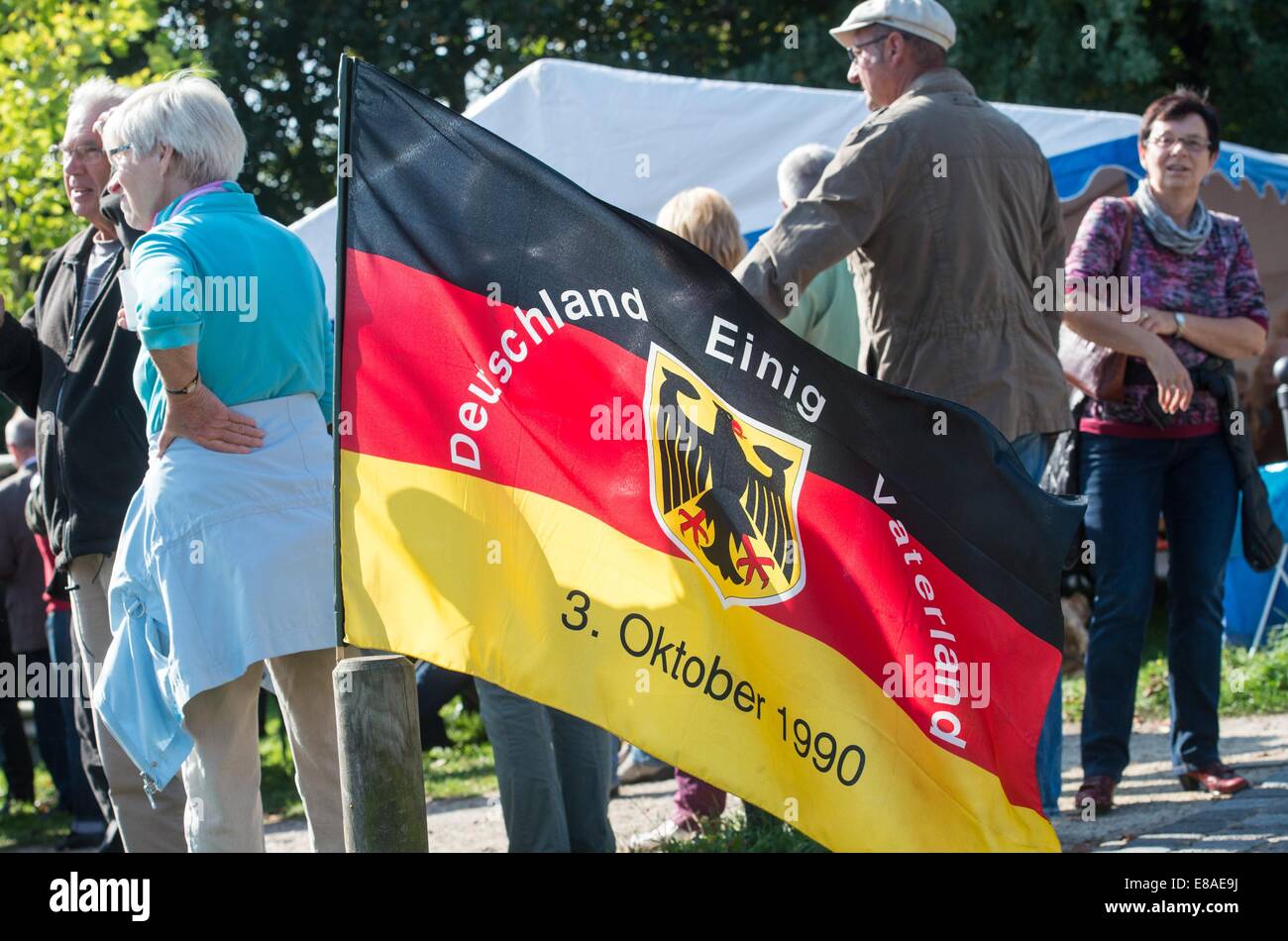 Potsdam, Germany. 3rd October, 2014. A German flag displaying 'Germany ...