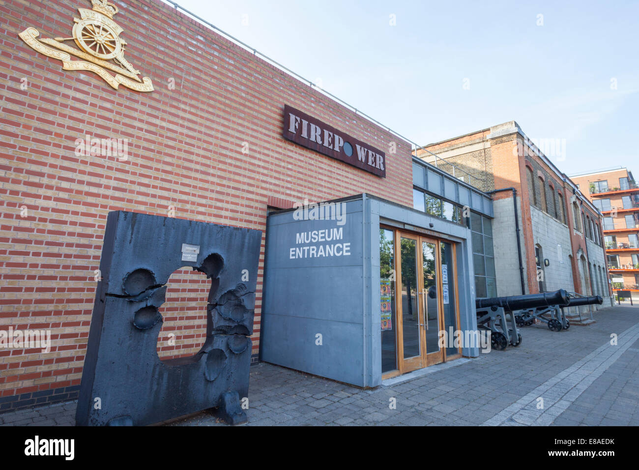 England, London, Woolwich, Firepower Museum Entrance Stock Photo - Alamy