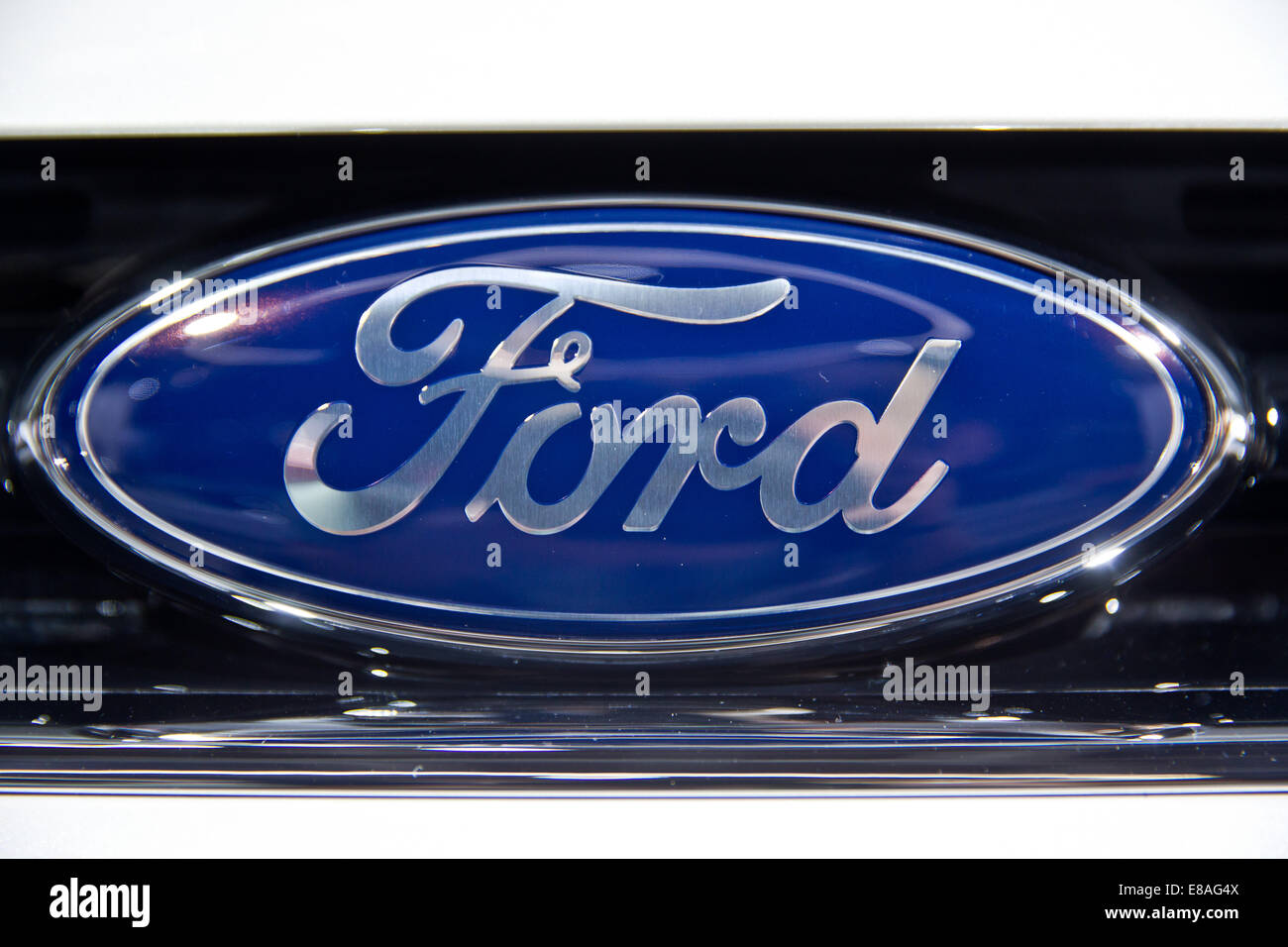 Paris, France. 3rd Oct, 2014. The logo of Ford is pictured during the ...