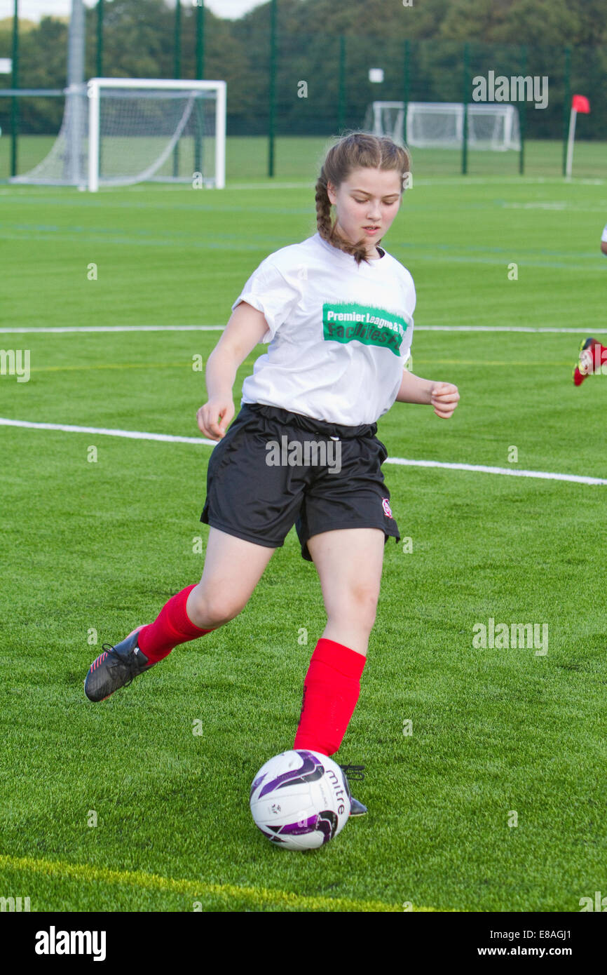 Girls exhibited their football skills at the opening of the new 3G ...