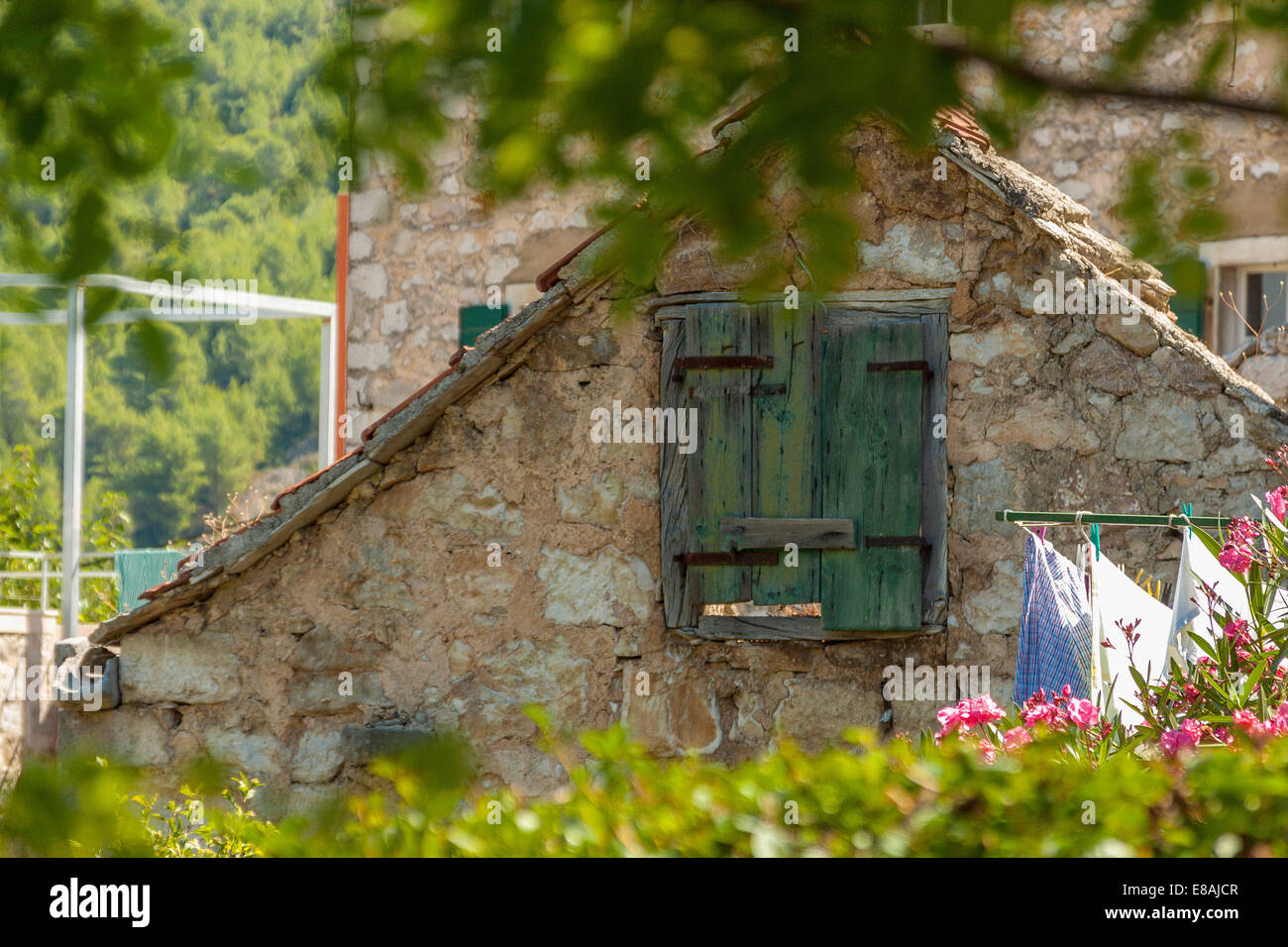 Pitve village (Donje Pitve - New or Lower Pitve) on Hvar island ...