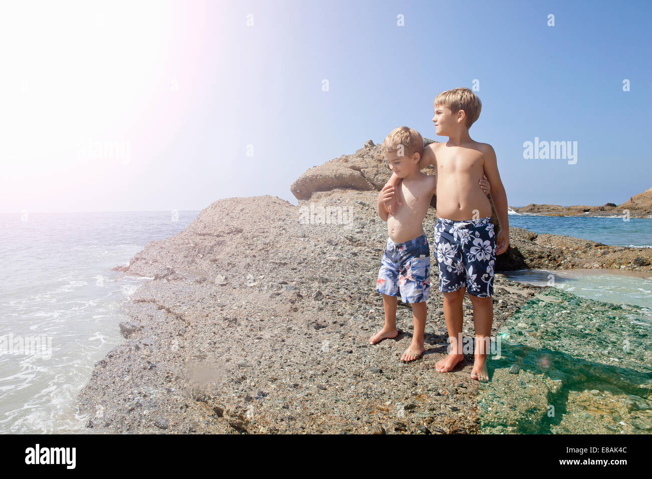 Brothers on beach hi-res stock photography and images - Alamy