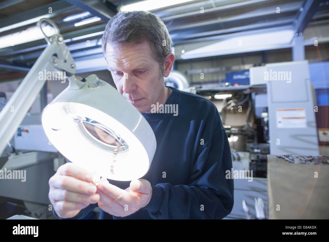 Engineer working in CNC engineering, production and quality control ...