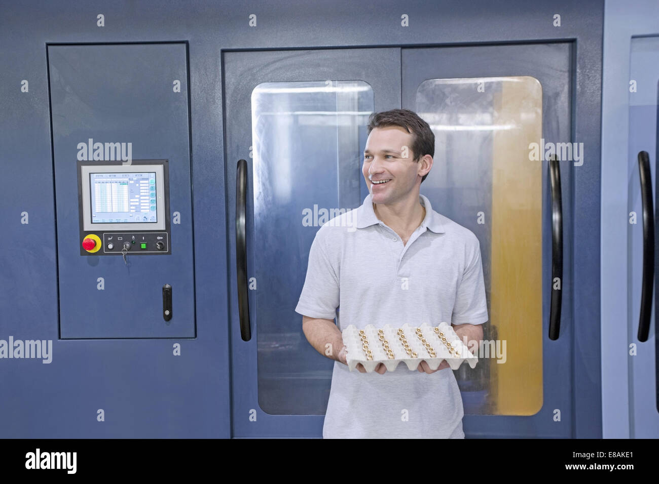 Engineer working in CNC engineering, production and quality control ...