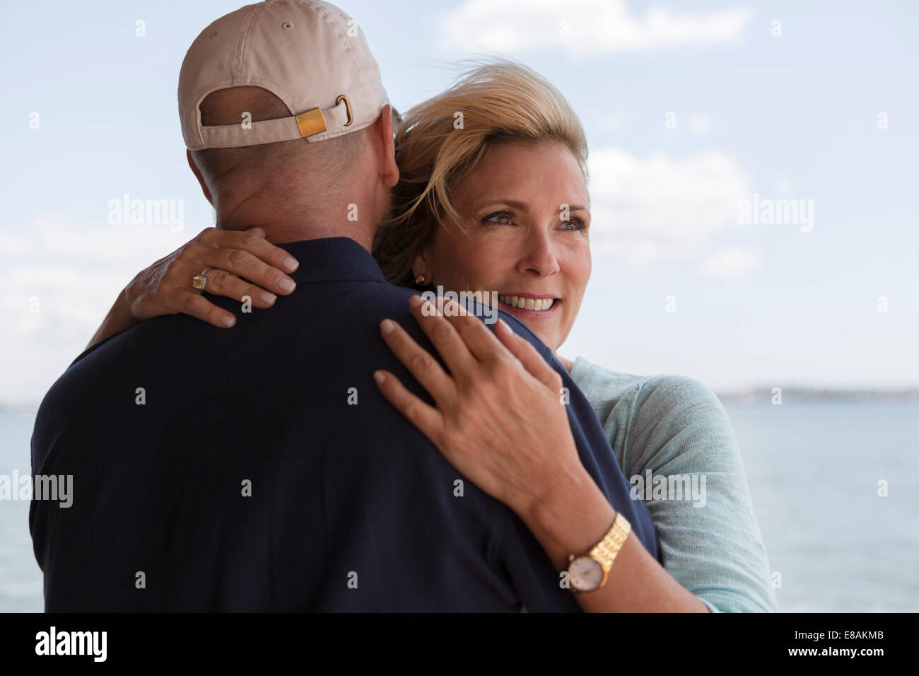 Mature couple hugging Stock Photo - Alamy