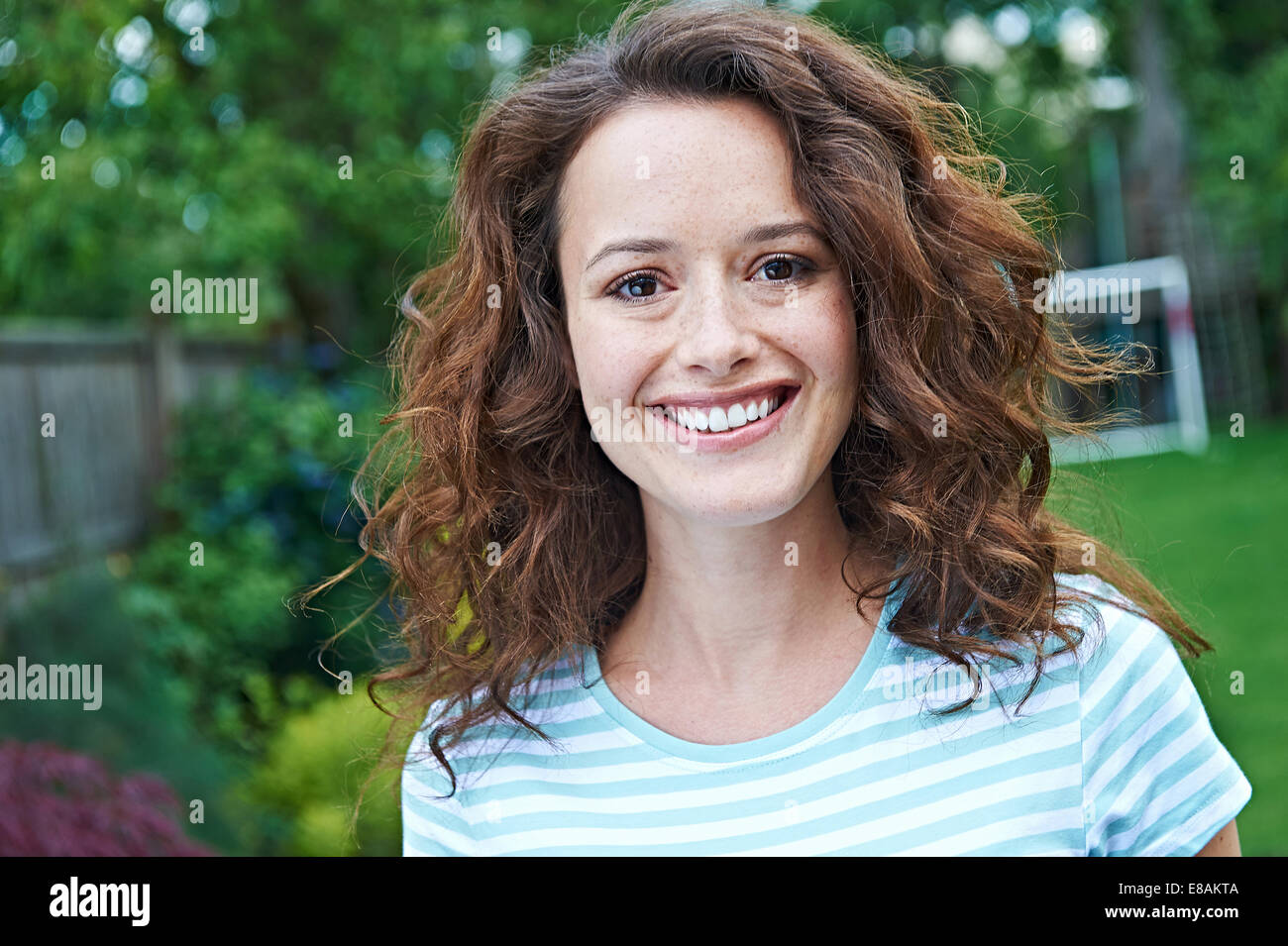 Freckles brunette hi-res stock photography and images - Alamy