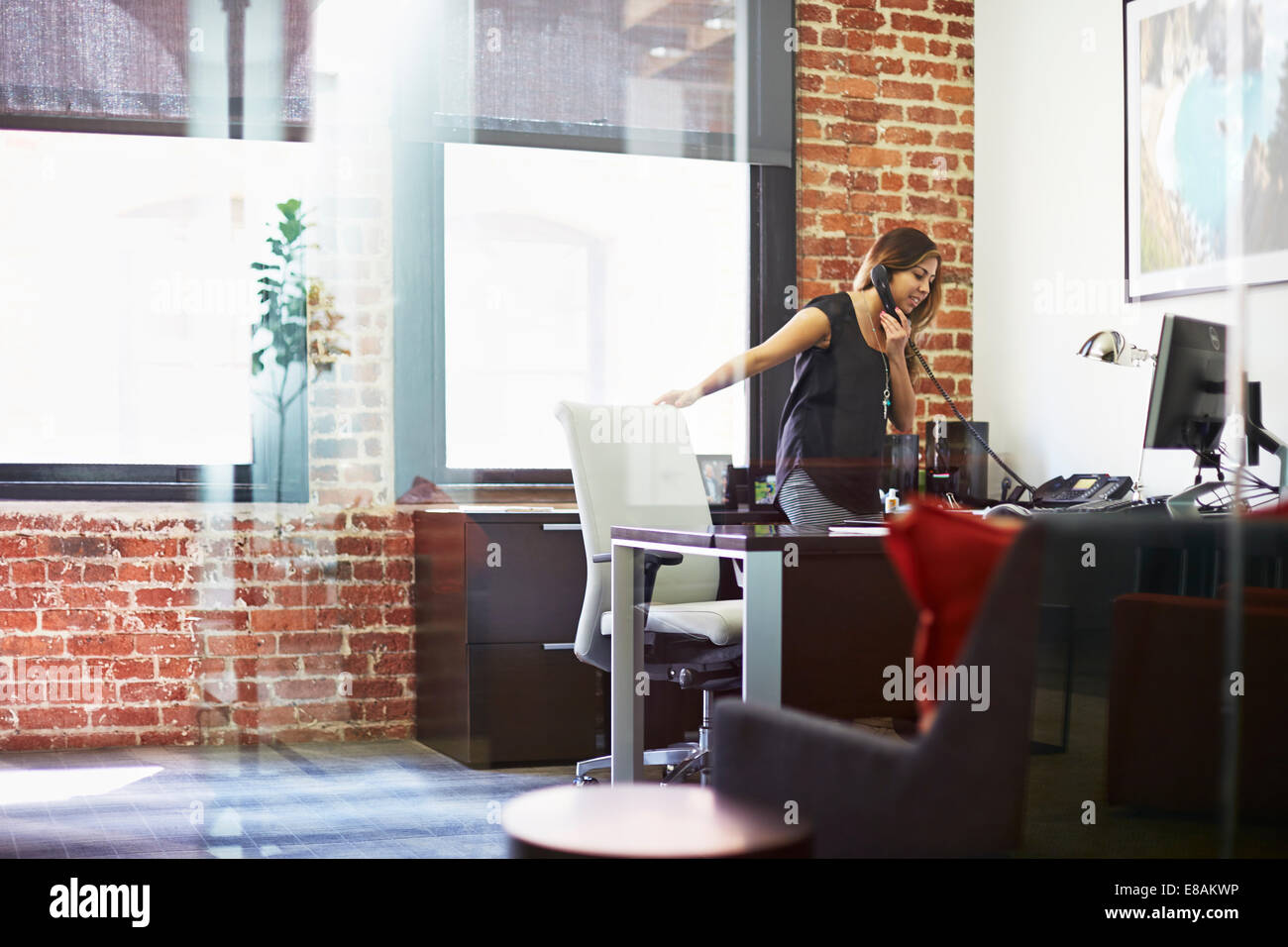 Telephone working alone hi-res stock photography and images - Alamy