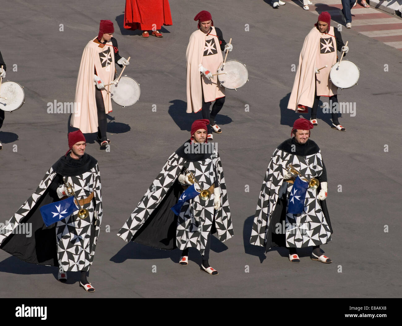 the 4 Maritime Republics procession with medieval costumes in Genoa ...