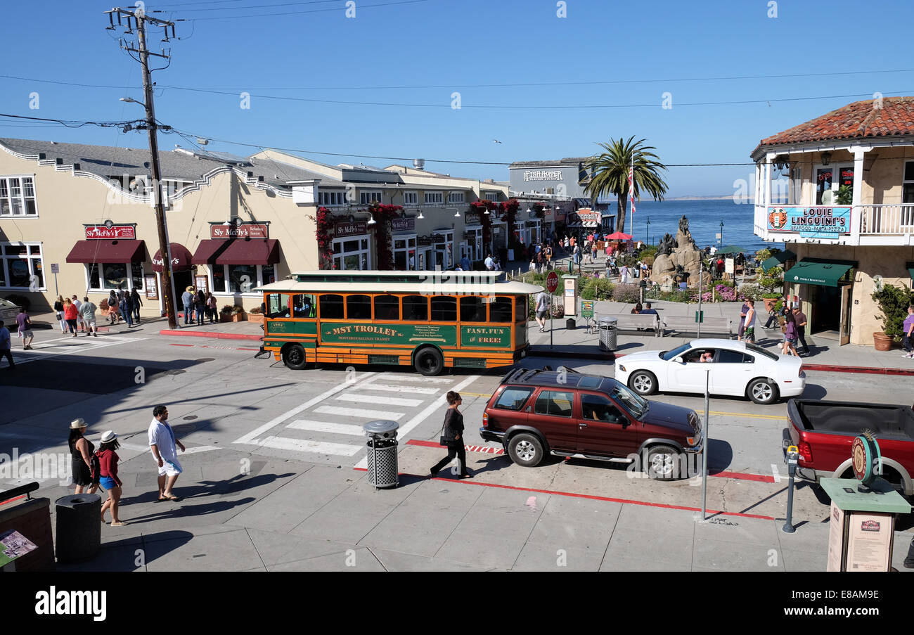 A street view of Cannery Row Monterey Bay California Stock Photo - Alamy