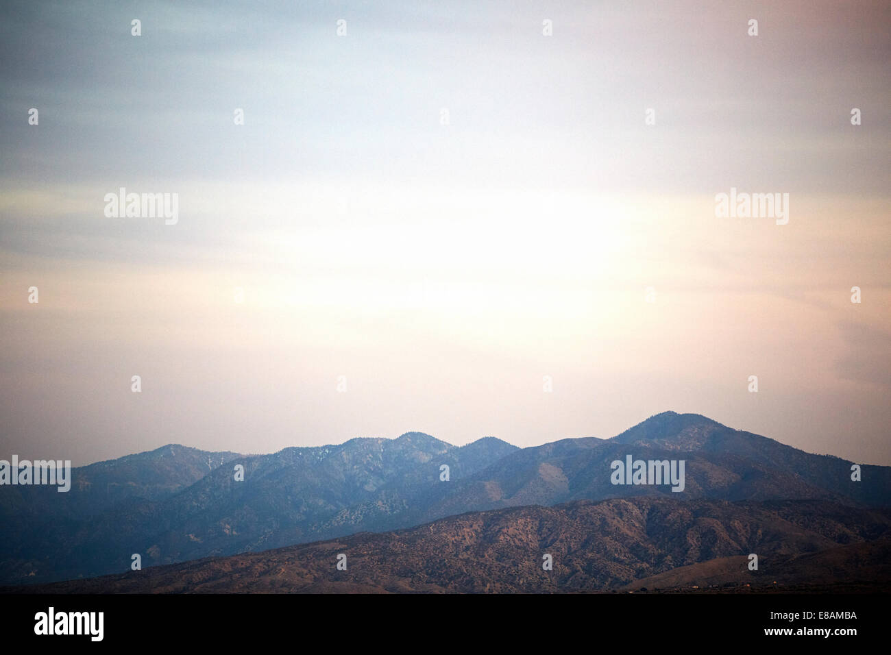 Elevated view of mountains, Los Angeles, California, USA Stock Photo ...