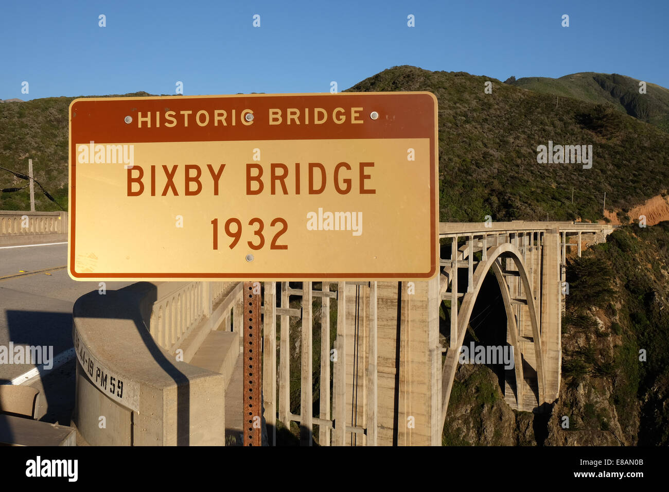 Bixby creek bridge in California Big Sur on highway route 1 Stock Photo ...