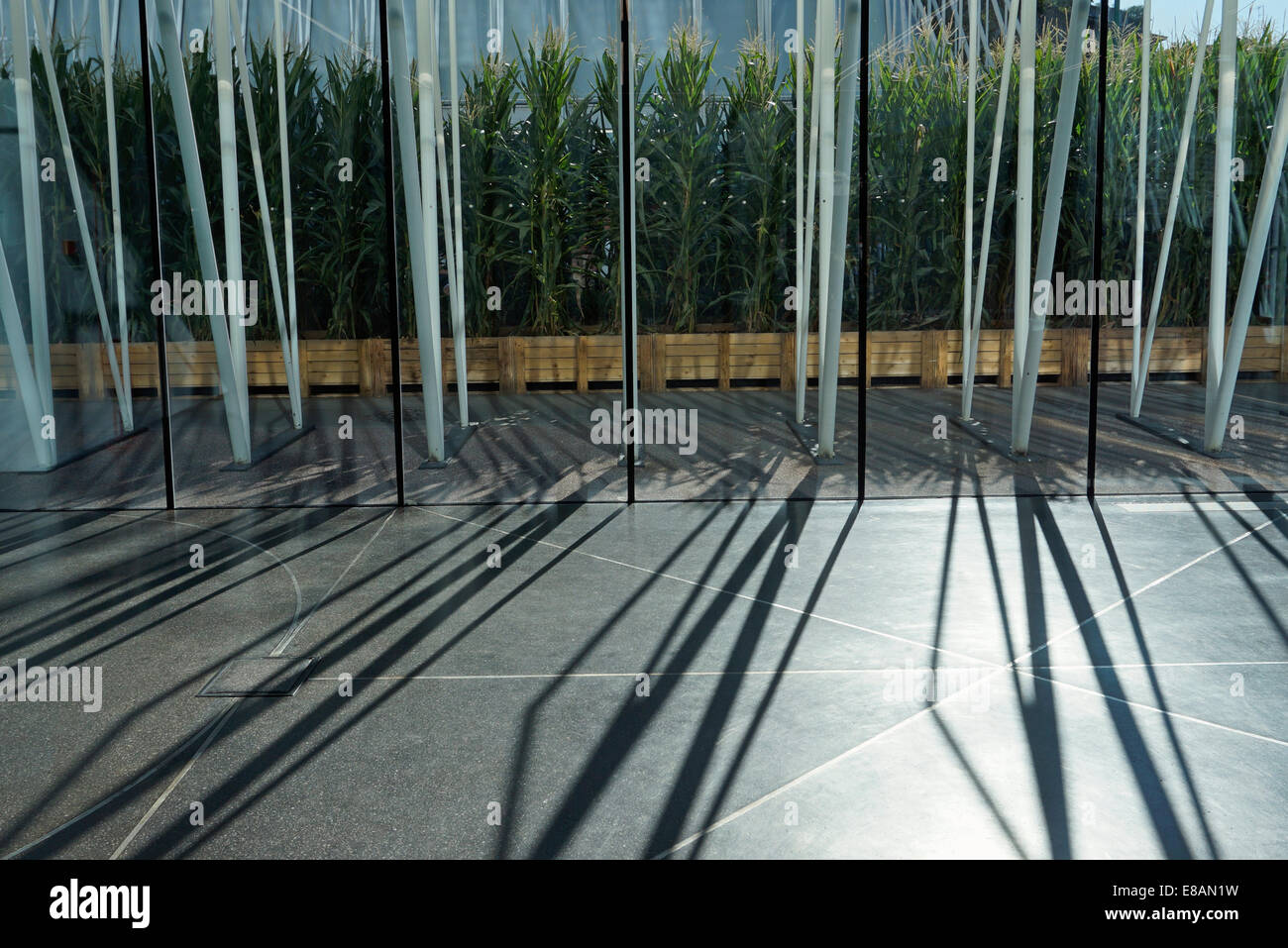 Inside expo gate infopoint interior structure hi-res stock photography ...