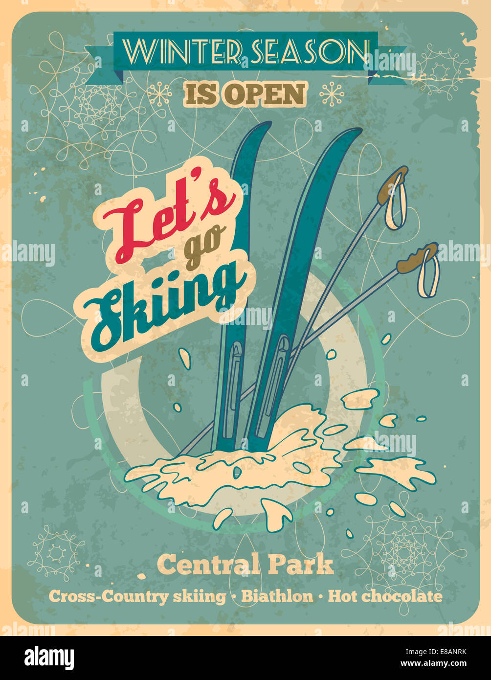 Vintage ski poster hi-res stock photography and images - Alamy