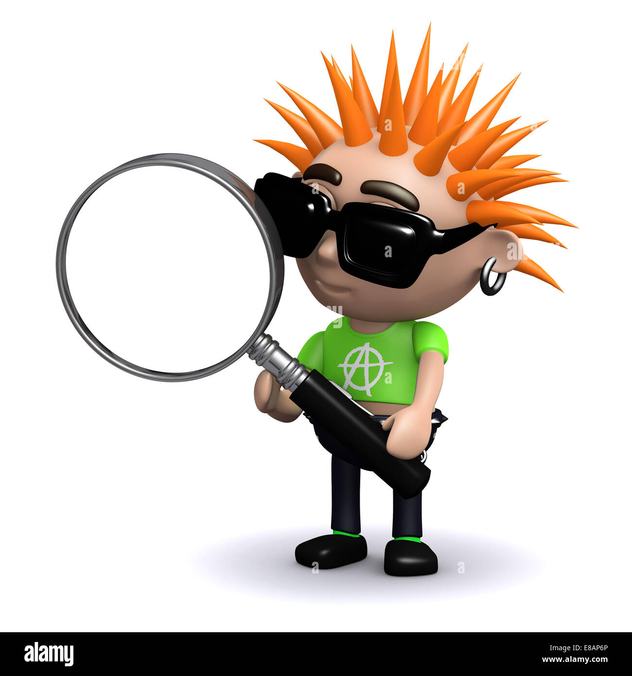 Kid magnifying glass Cut Out Stock Images & Pictures - Alamy