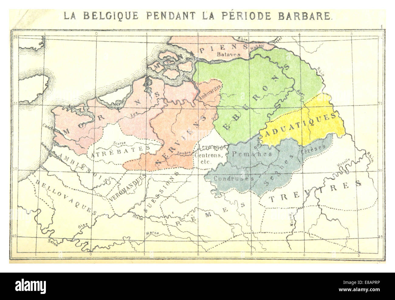 An illustration depicting *La Belgique* during the Barbarian Period ...