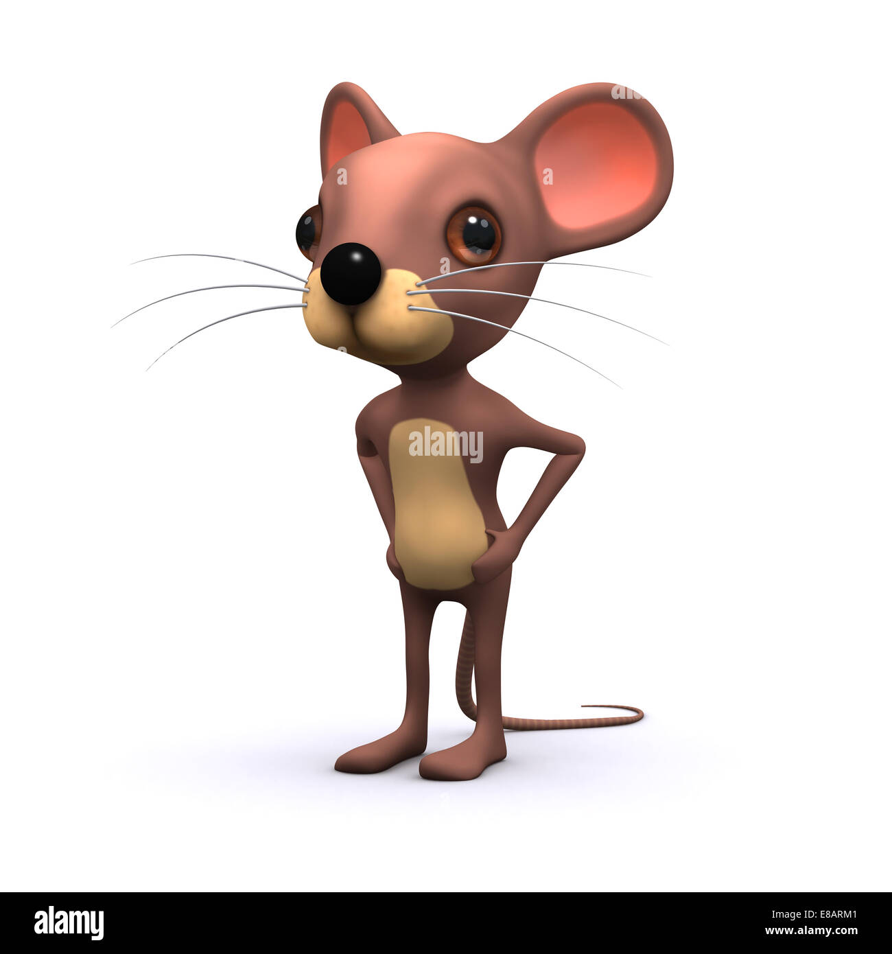 3d render of a cute mouse with hands on hips Stock Photo - Alamy