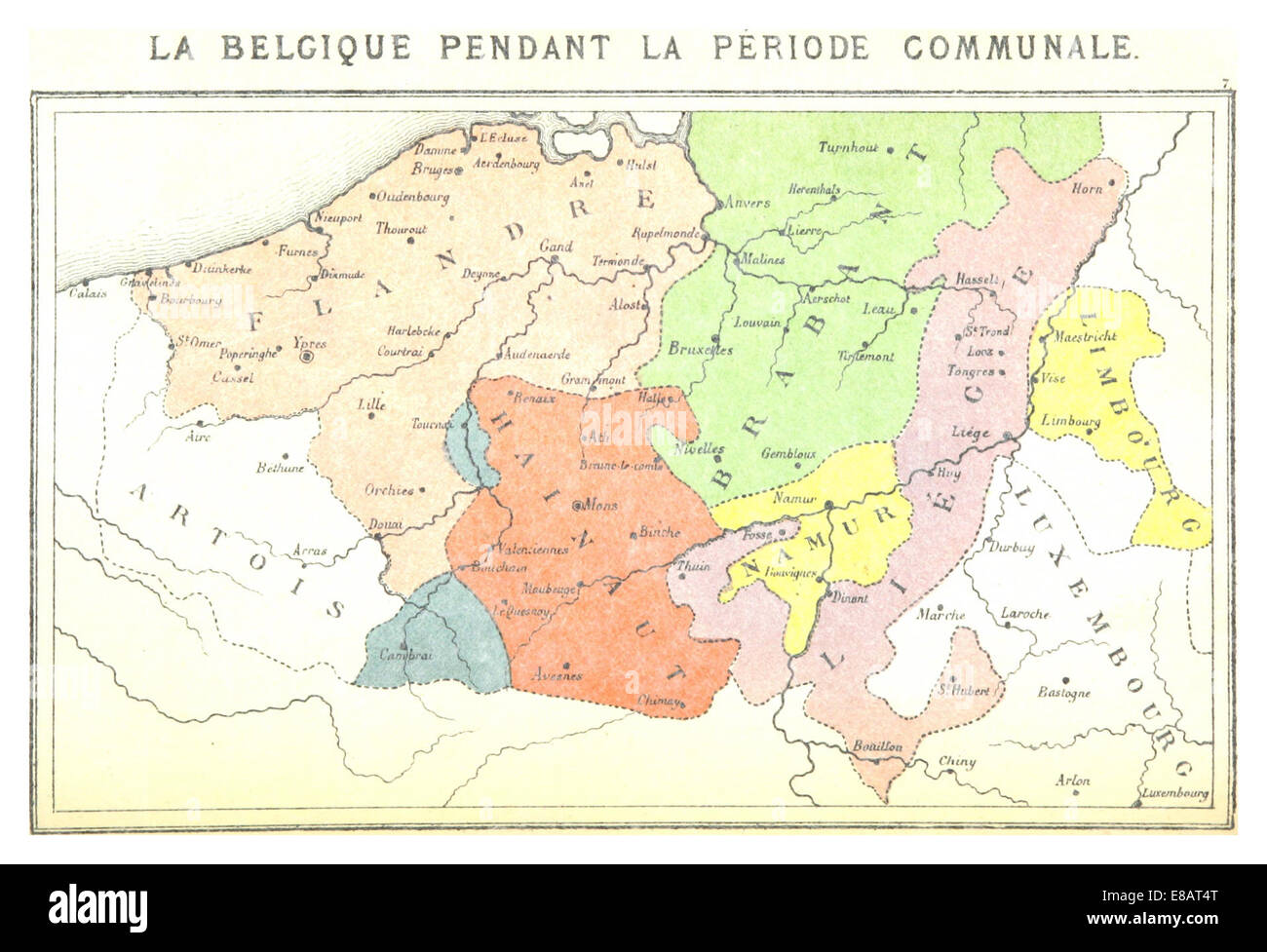 This illustration shows Belgium during the period of the Commune ...