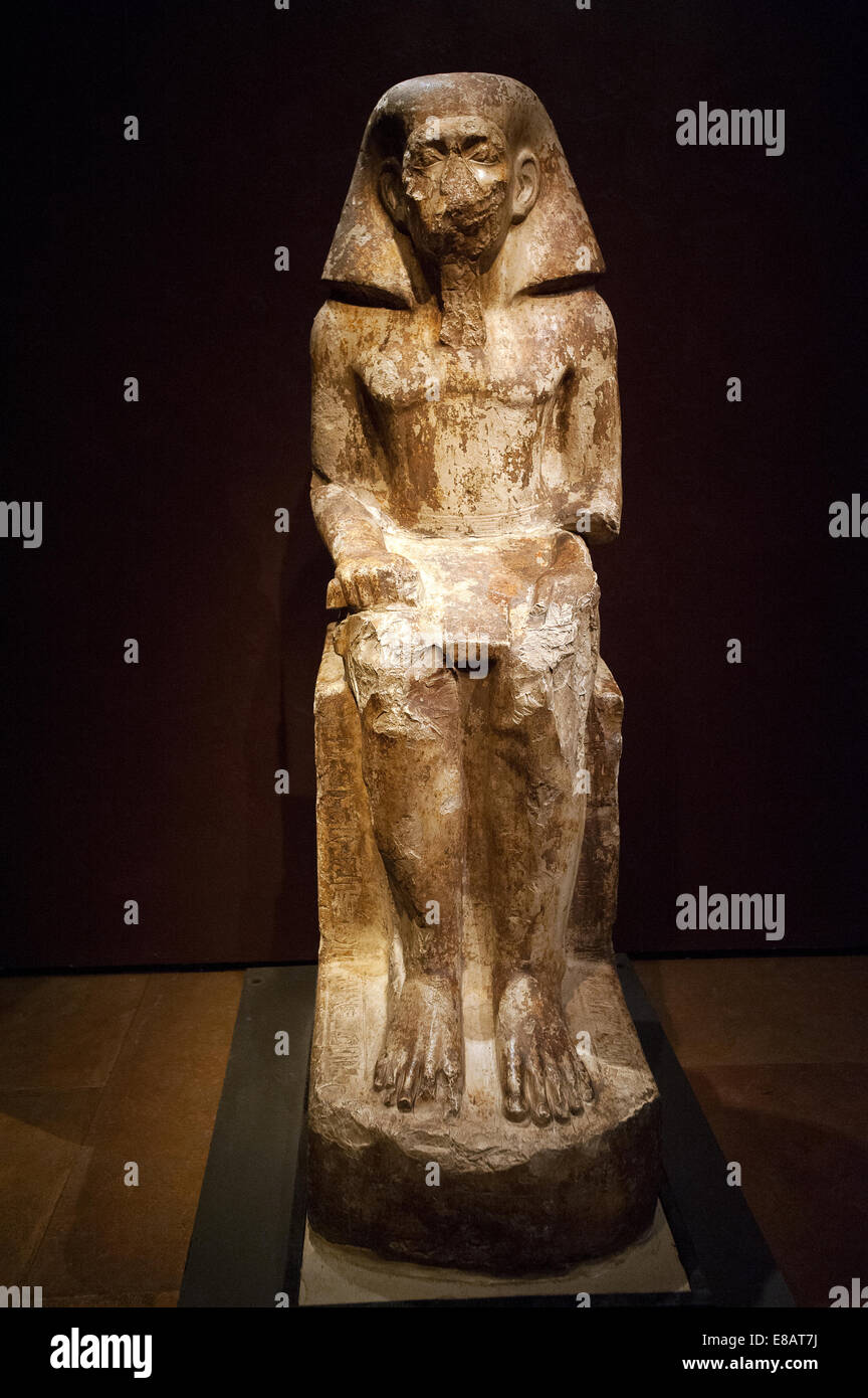 Italy Piedmont Turin Egyptian Museum Statuary The statue of Wakha II ...