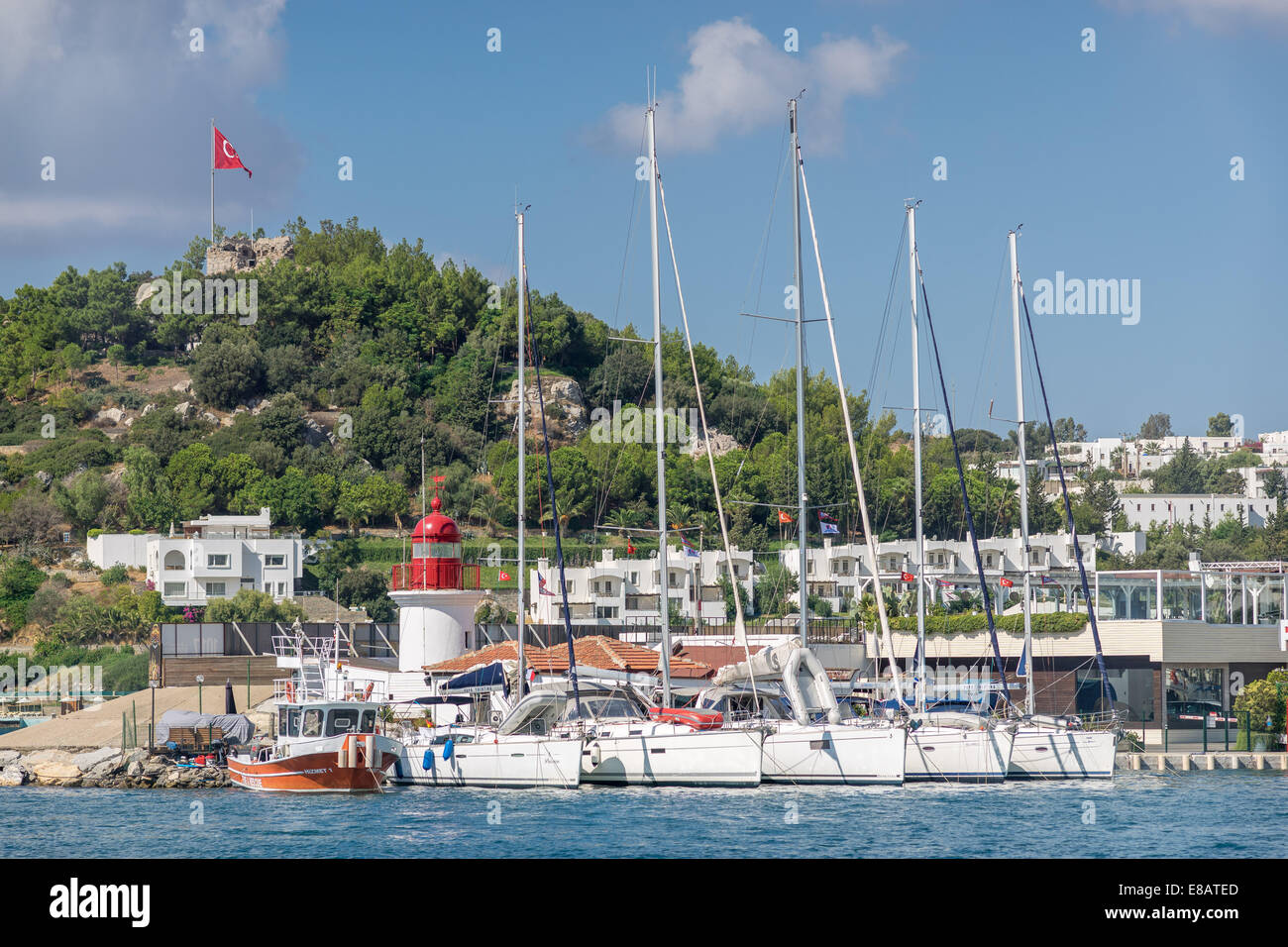 Boats in Bodrum port Turkey Stock Photo - Alamy