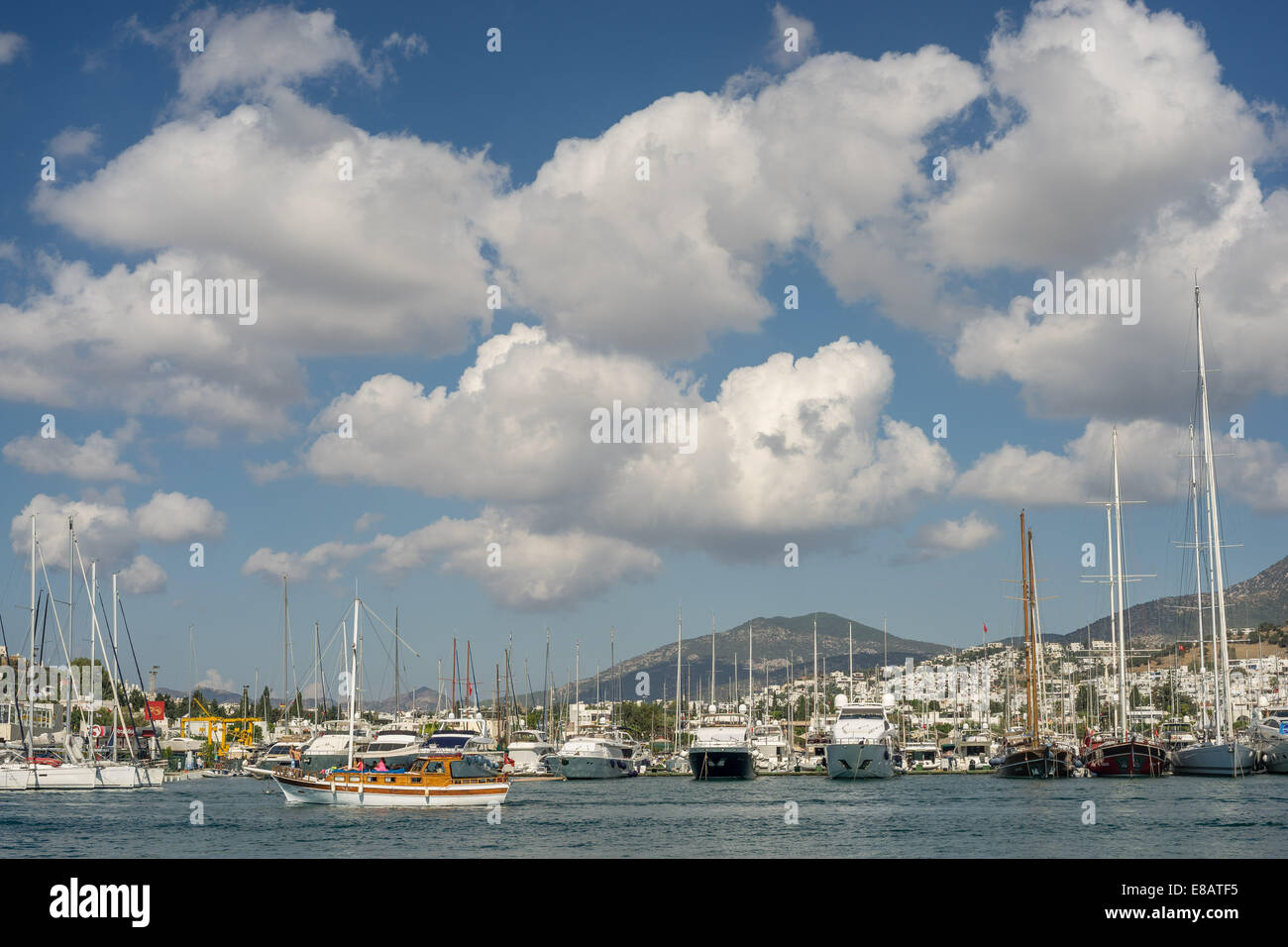 Boats in Bodrum port Turkey Stock Photo - Alamy