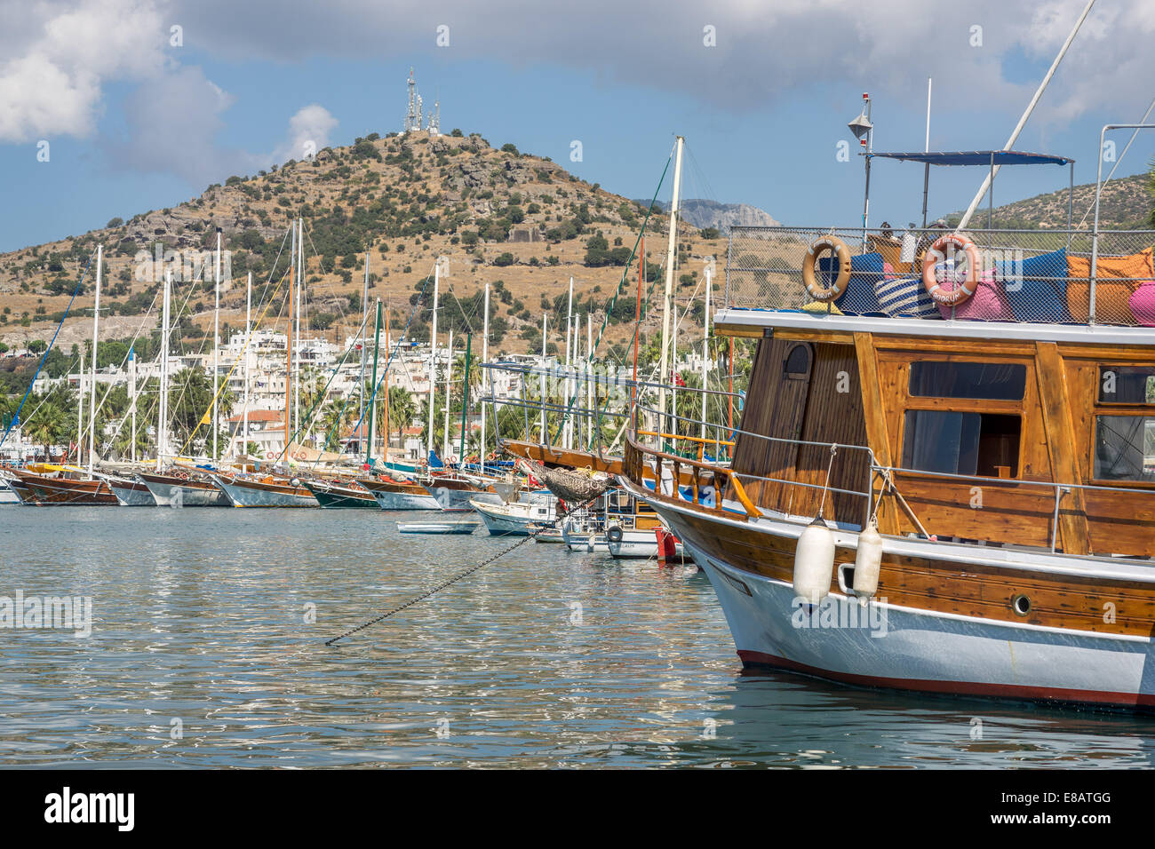 Boats in Bodrum port Turkey Stock Photo - Alamy