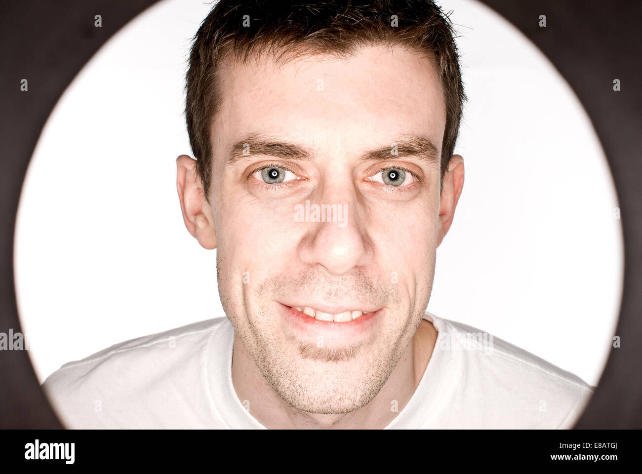 Blue photo frame, circular hi-res stock photography and images - Alamy