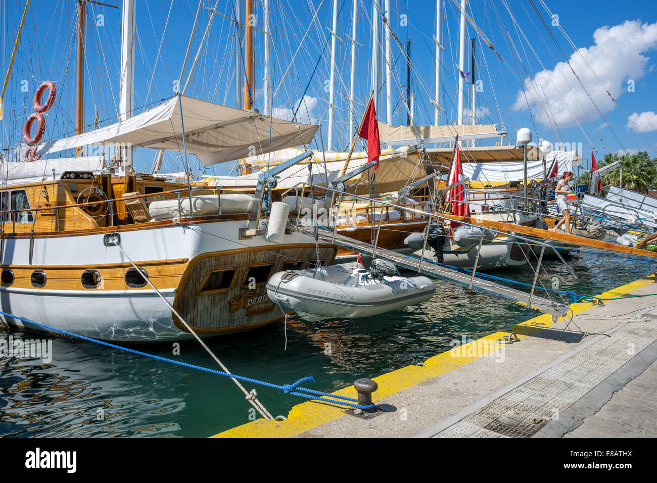 Boats in Bodrum port Turkey Stock Photo - Alamy