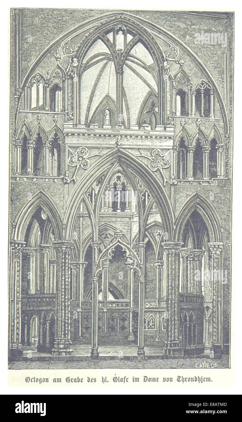 This illustration from a 1889 work depicts the octagonal structure at ...