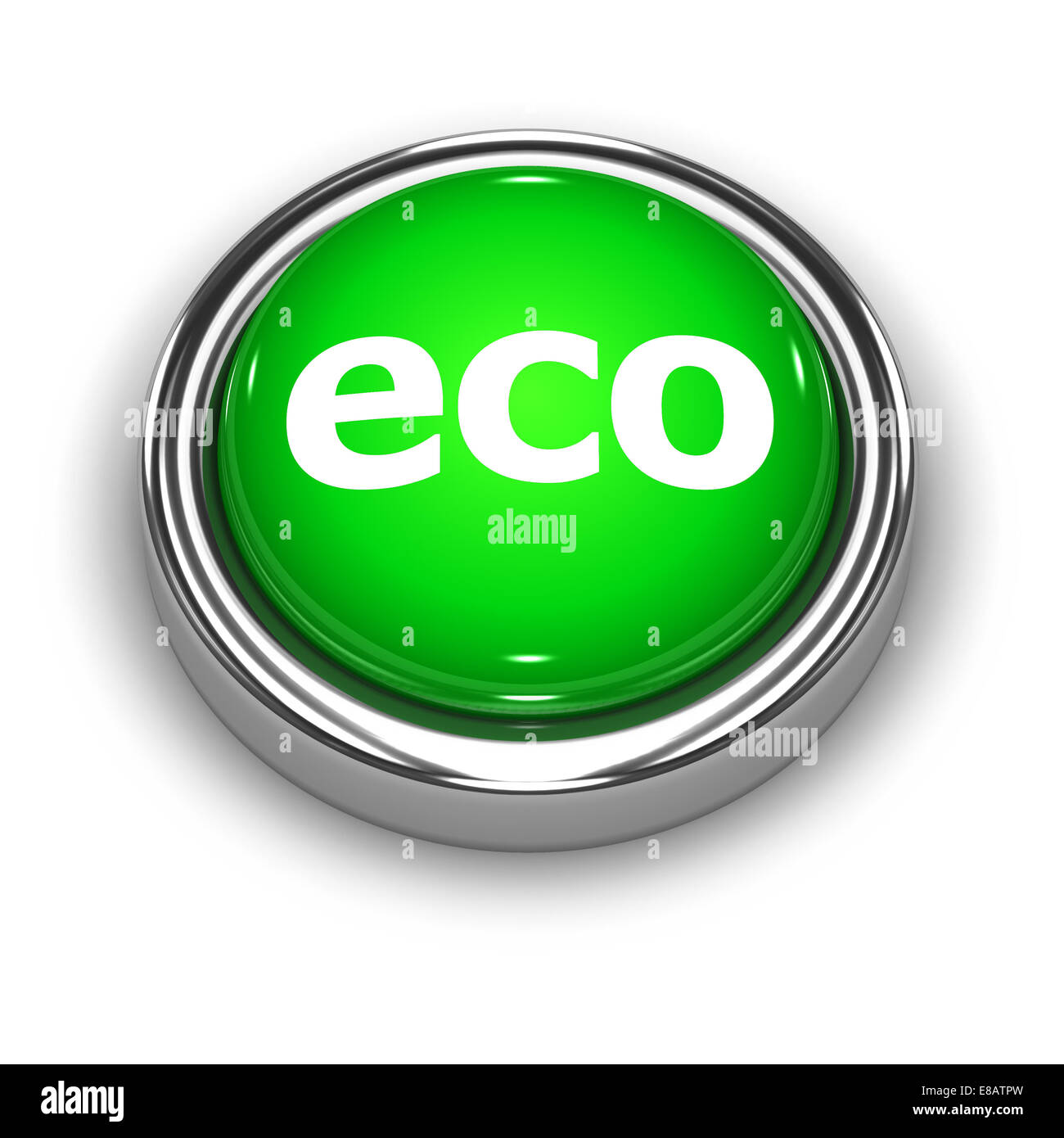 3d render of a green button marked Eco Stock Photo - Alamy