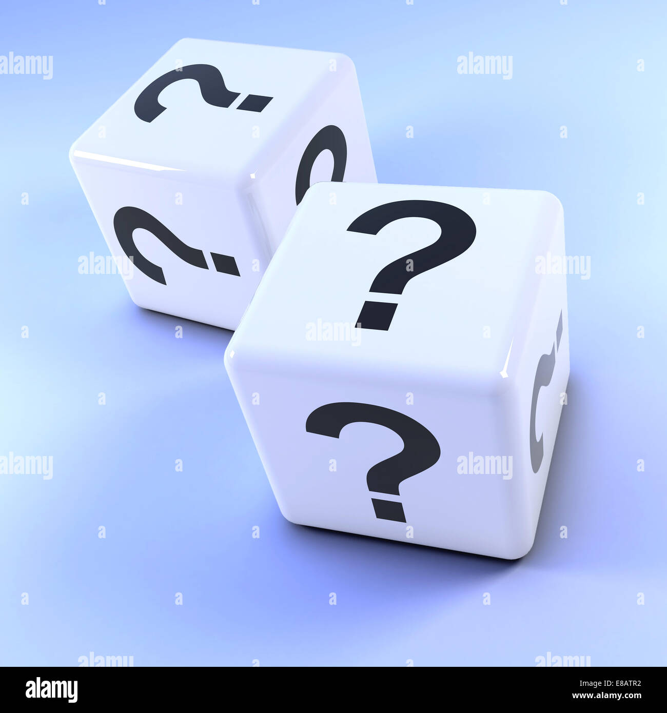 Dice with question marks hi-res stock photography and images - Alamy