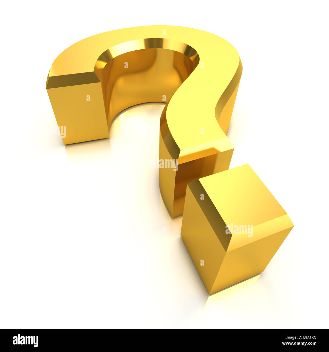 3d render gold question mark hi-res stock photography and images - Alamy