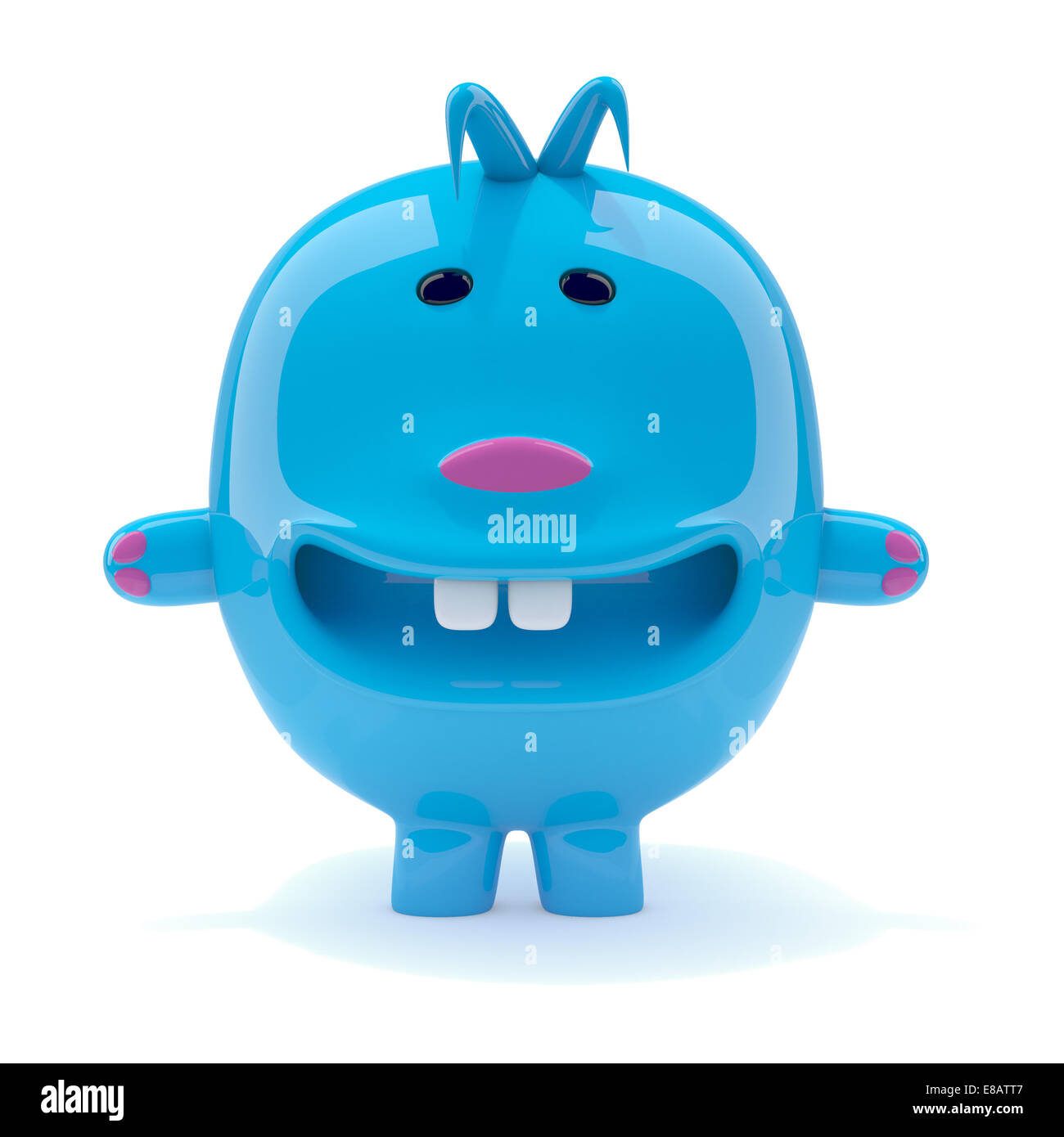 3d render of a blue plastic character Stock Photo - Alamy