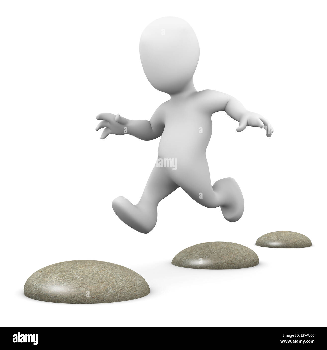3d render little running hi-res stock photography and images - Alamy