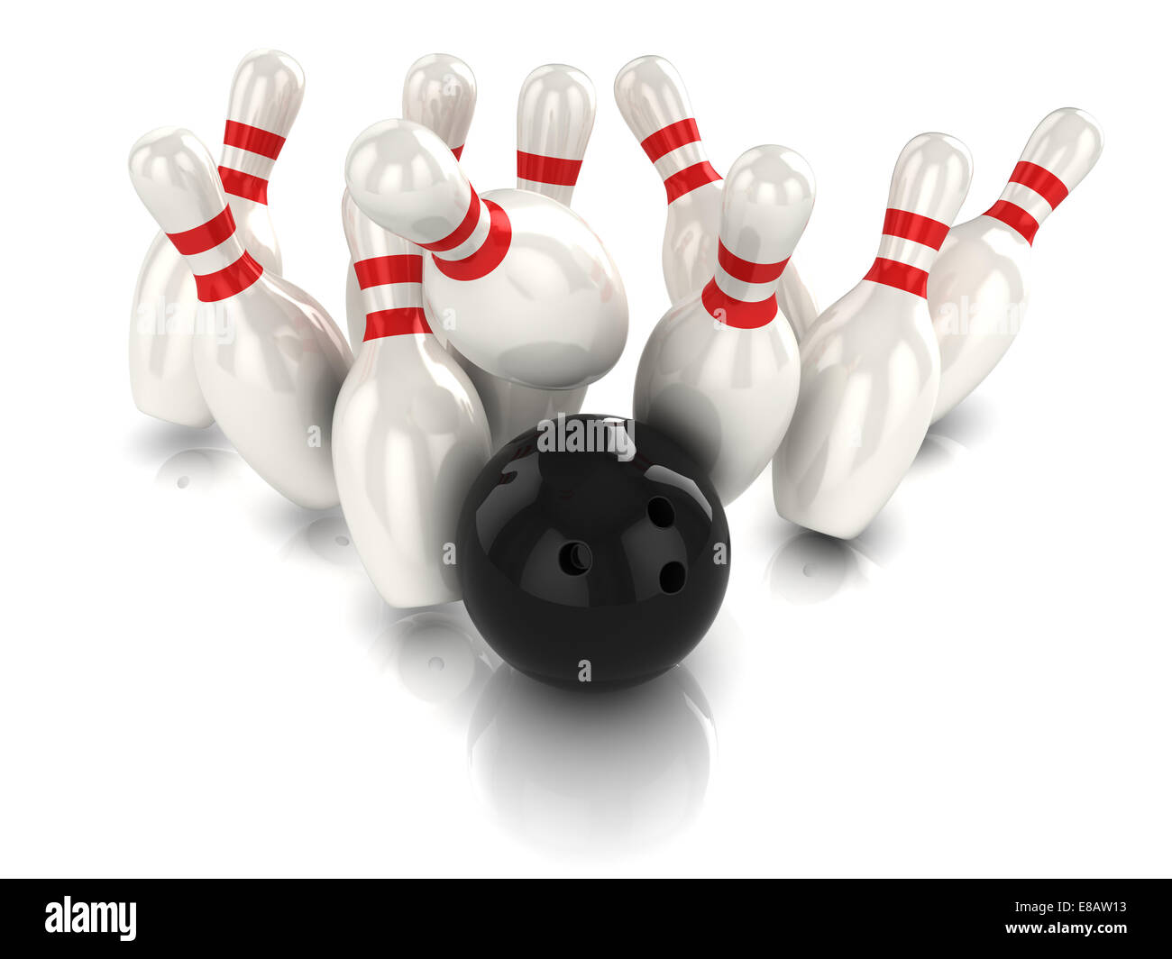 Bowling Ball Hitting Pins
